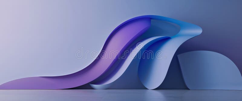 Smooth Abstract Shapes Create Modern Backdrop with Depth. Stock Photo ...