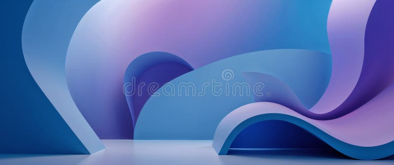 Smooth Abstract Shapes Create Modern Backdrop with Depth Stock Image ...
