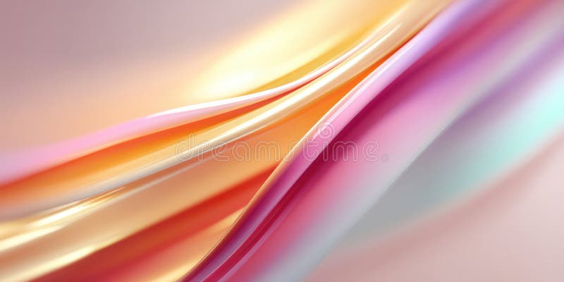 Smooth Abstract Wavy Background in Pink, Yellow, and Blue with a Modern ...