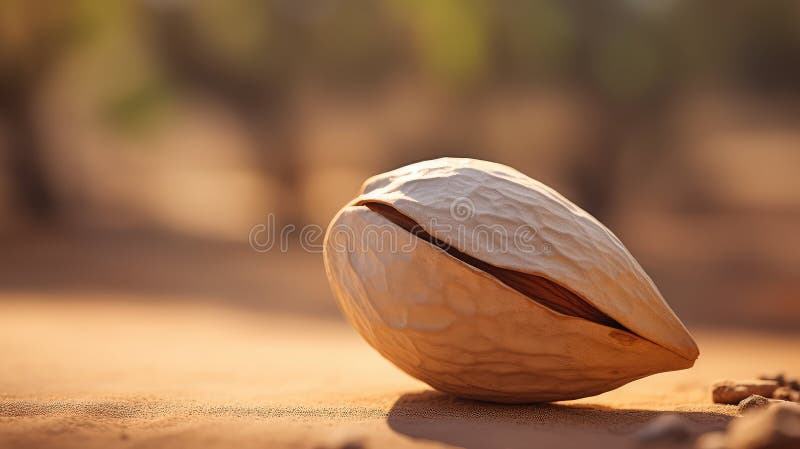 Smooth almonds tree stock illustration. Illustration of shell - 368806639