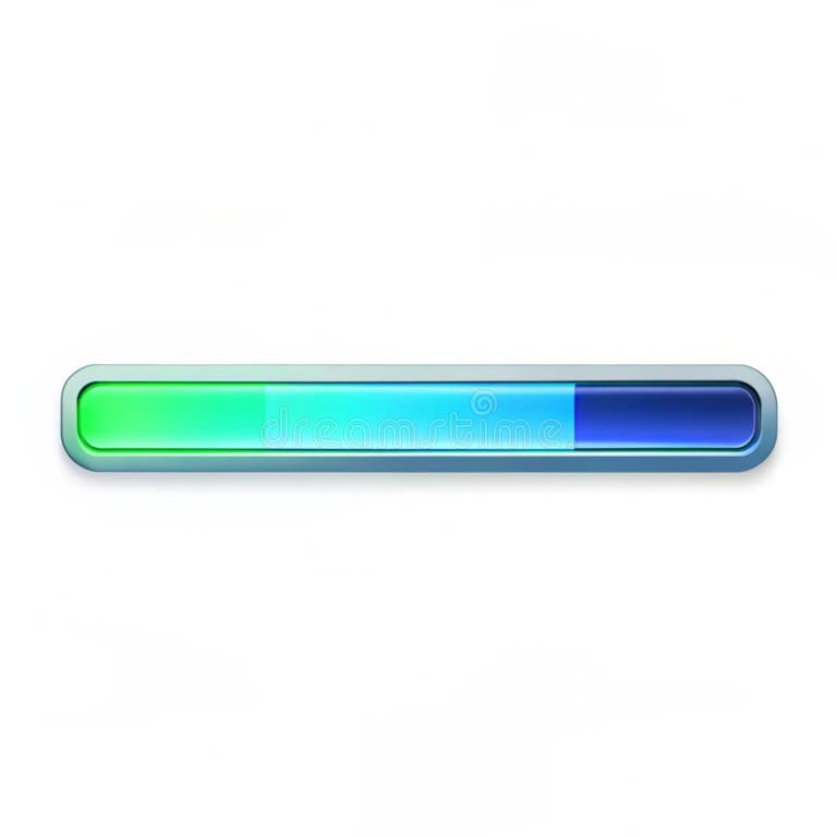 Smooth Animated Progress Bar with Glowing Effect Stock Illustration ...