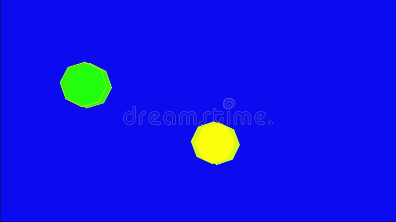 Smooth Animation of Abstract Shapes Intersecting on Blue Screen. Stock ...