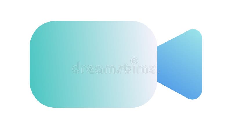 Smooth Aqua Gradient Video Camera Icon, Vector Design Generative AI ...