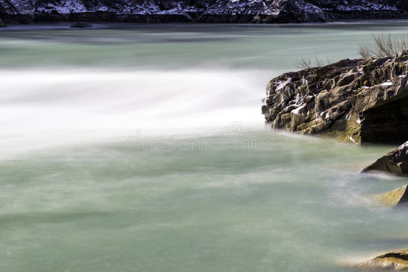 Big Strong River Stream in Canyon Stock Image - Image of environment ...
