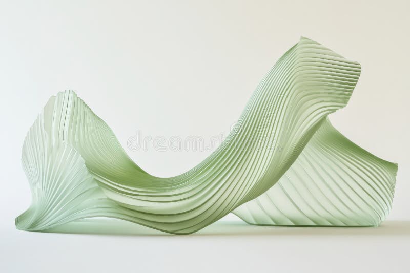 Smooth Arc in Light Green, Expanding and Contracting in a Rhythmic ...