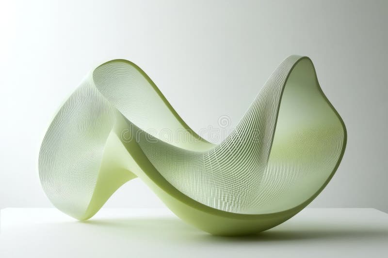 Smooth Arc in Light Green, Expanding and Contracting in a Rhythmic ...