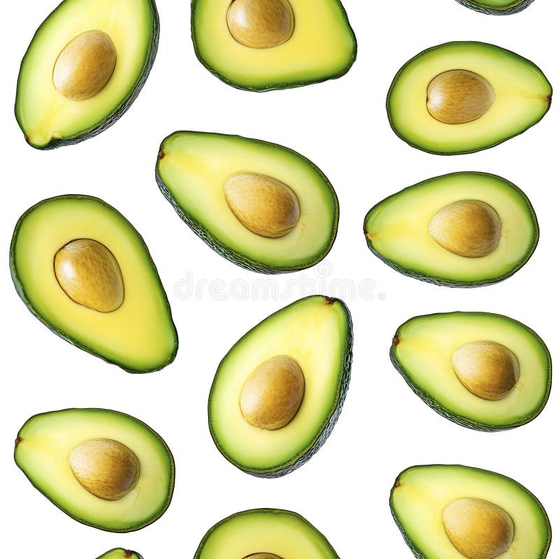 Smooth Avocado with Rich Green Texture on White Background Stock Photo ...