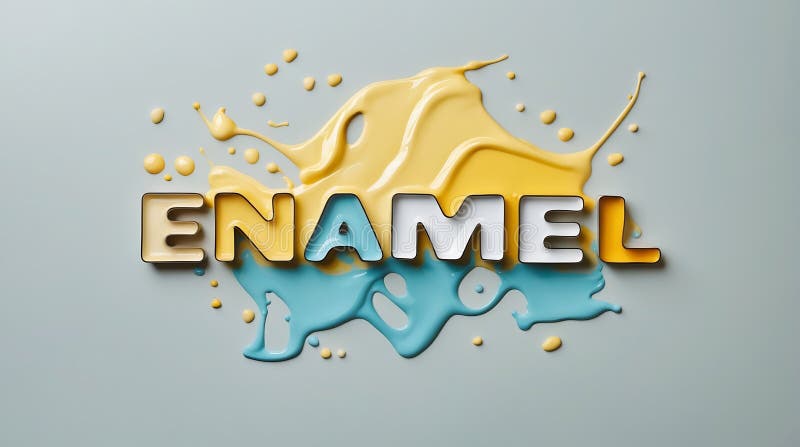 Colorful Enamel Coating Displayed Creatively on a Textured Surface ...