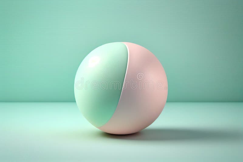 Smooth Ball Pastel Abstract Background. 3d Soft and Smooth Spheres ...