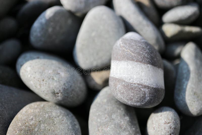 Smooth and Beautiful Pebbles on the Beach in the Sunlight Close Up ...