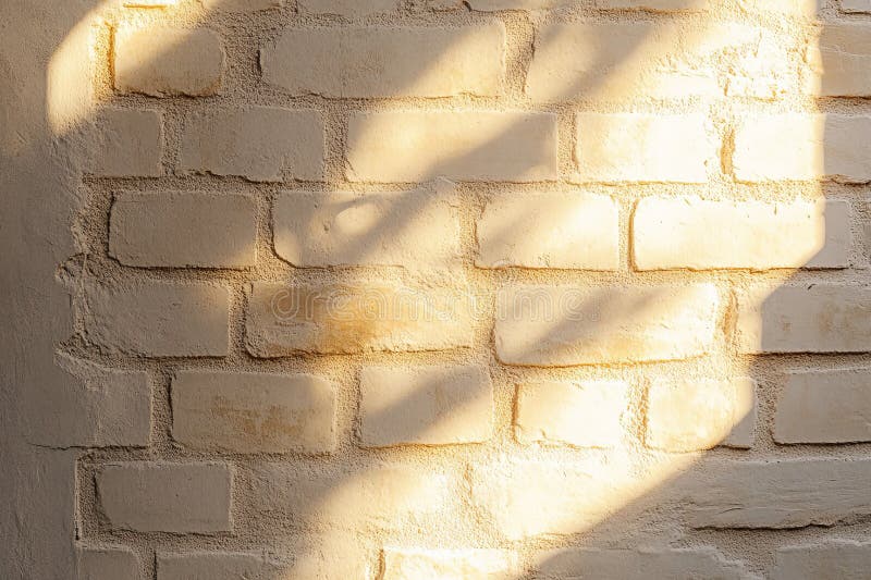 A Smooth, Beige Brick Wall with Subtle Textures, Bathed in Soft, Warm ...