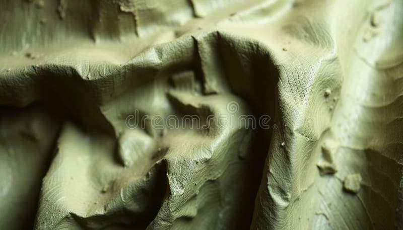 Smooth Beige Clay Showcases Detailed Textures with Wavy, Flowing ...
