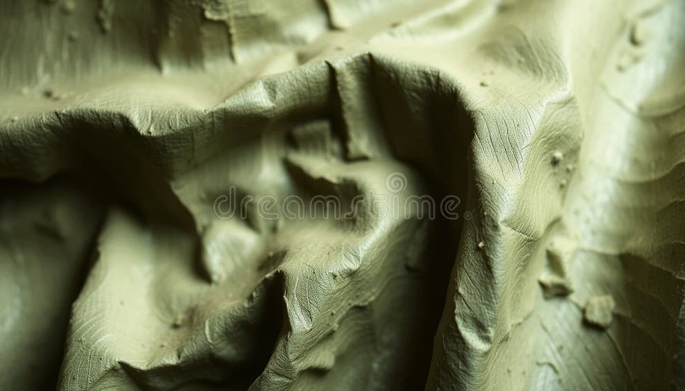 Smooth Beige Clay Showcases Detailed Textures with Wavy, Flowing ...