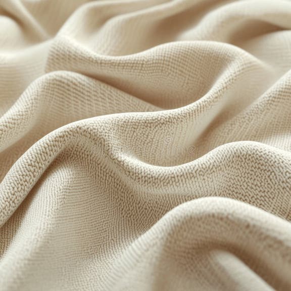 Smooth Beige Fabric Waves on Texture Surface for Textile and Design ...
