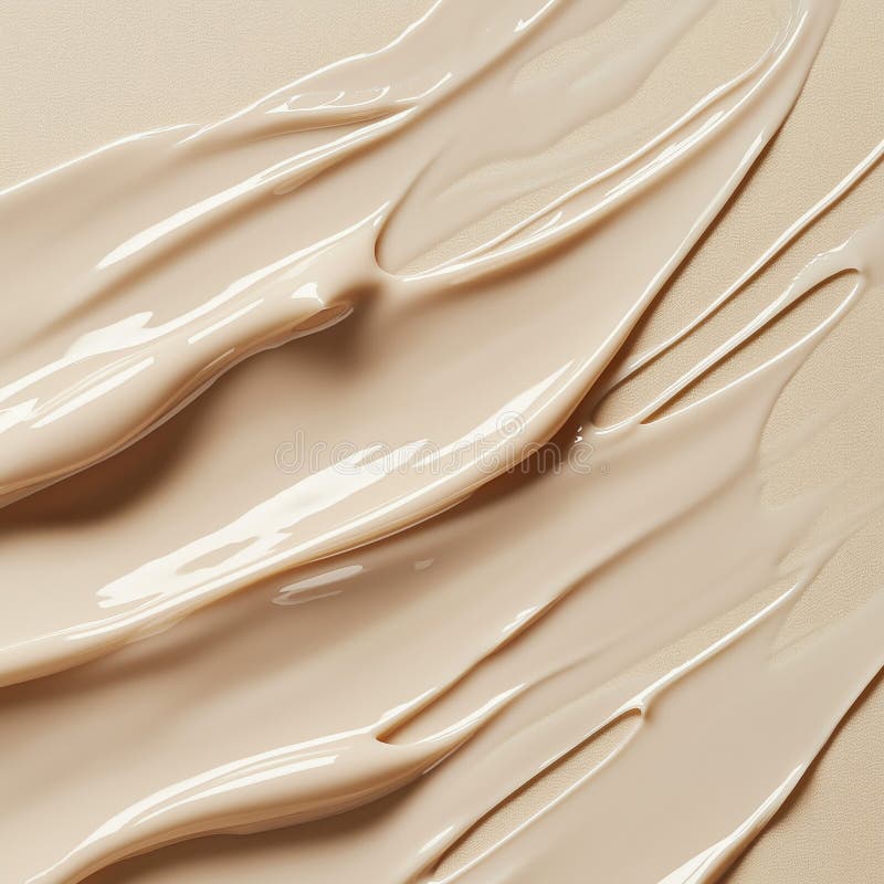 Smooth Beige Makeup Texture with Glossy Finish Stock Photo - Image of ...