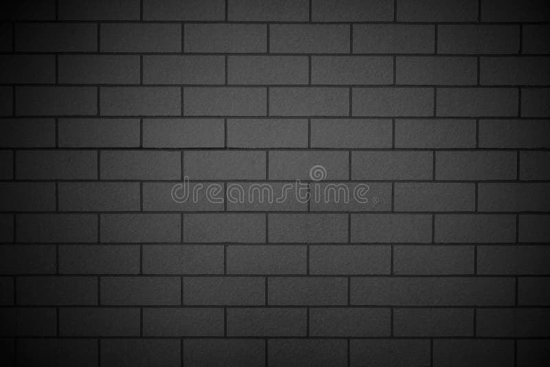 Smooth Black Brick Wall Concrete Background Horizontal, Architecture ...