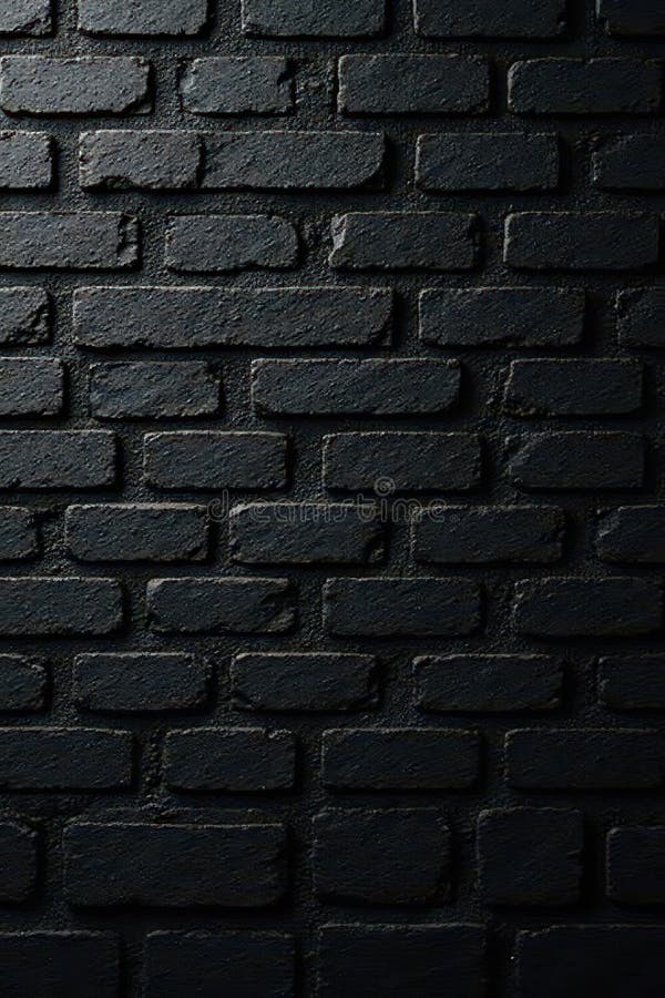 Smooth Black Brick Wall, Subtle Light Variations , Tile, Architecture ...