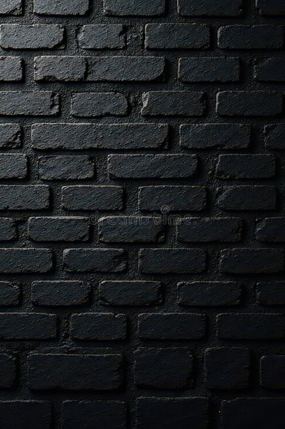 Smooth Black Brick Wall, Subtle Light Variations , Tile, Architecture ...