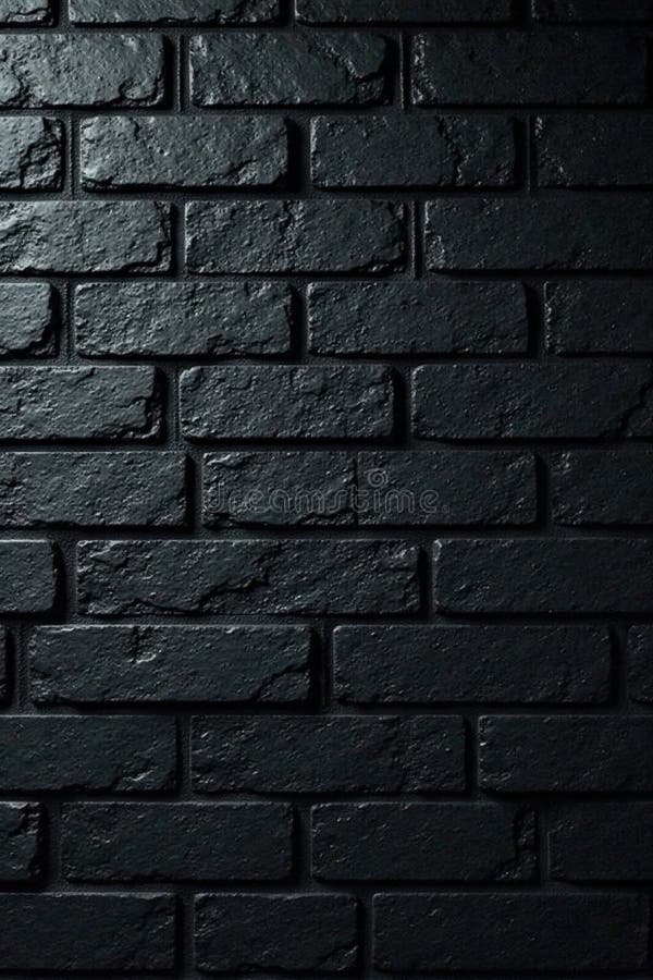 Smooth Black Brick Wall, Subtle Light Variations , Wallpaper, Simple ...