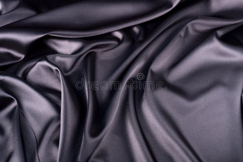 Smooth black satin stock image. Image of cloth, folded - 17243673