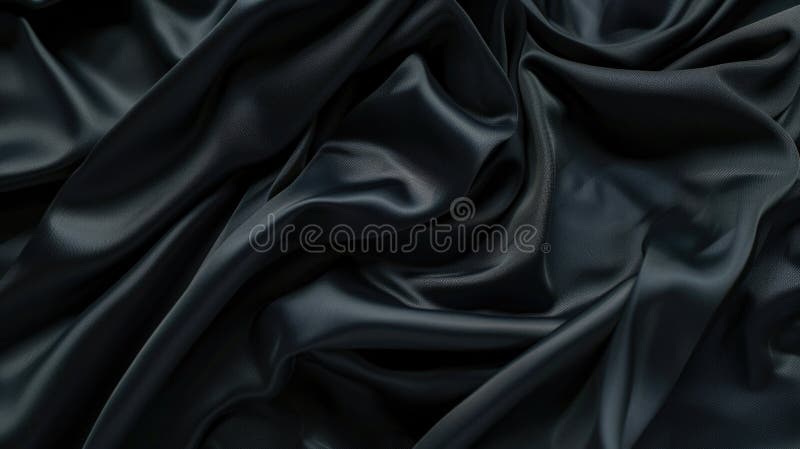 Smooth Black Silk Cloth Textile with Light Reflection Stock Photo ...
