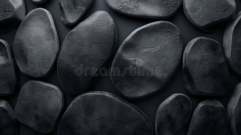 Smooth Black Stones Arranged in a Seamless Pattern, Perfect for ...