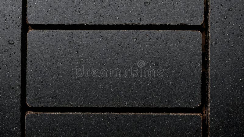 Smooth Black Tiles with Subtle Water Droplets, Showcasing Sleek Design ...