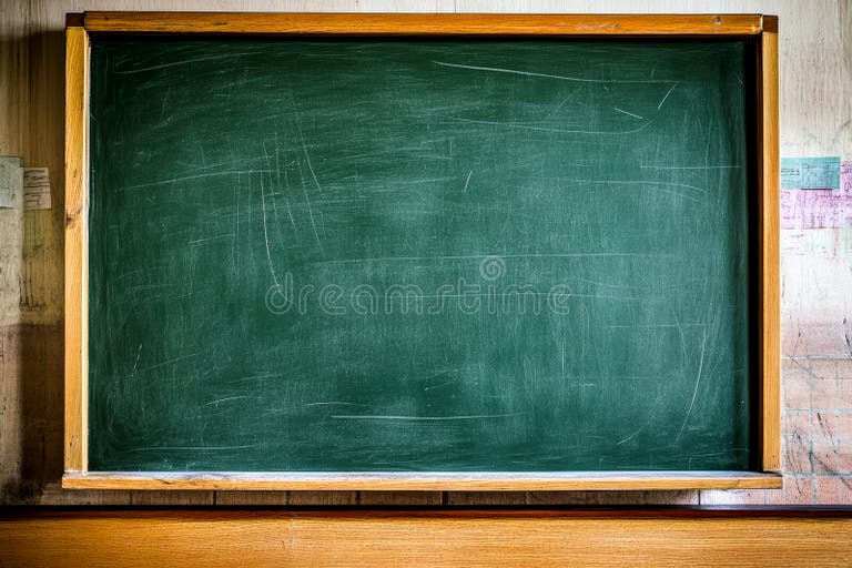 Smooth, Blank Green Chalkboard with a Wooden Frame, Ideal for Lessons ...