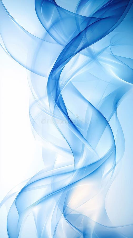 Smooth Blue Abstract Background with Flowing Waves and Light Effects ...