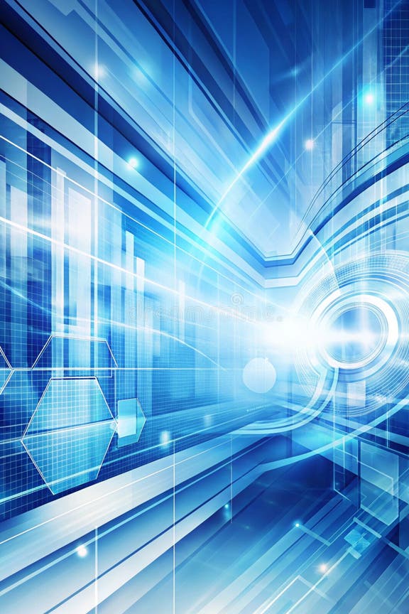 Smooth Blue Abstract Technology Background for Modern Designs Stock ...