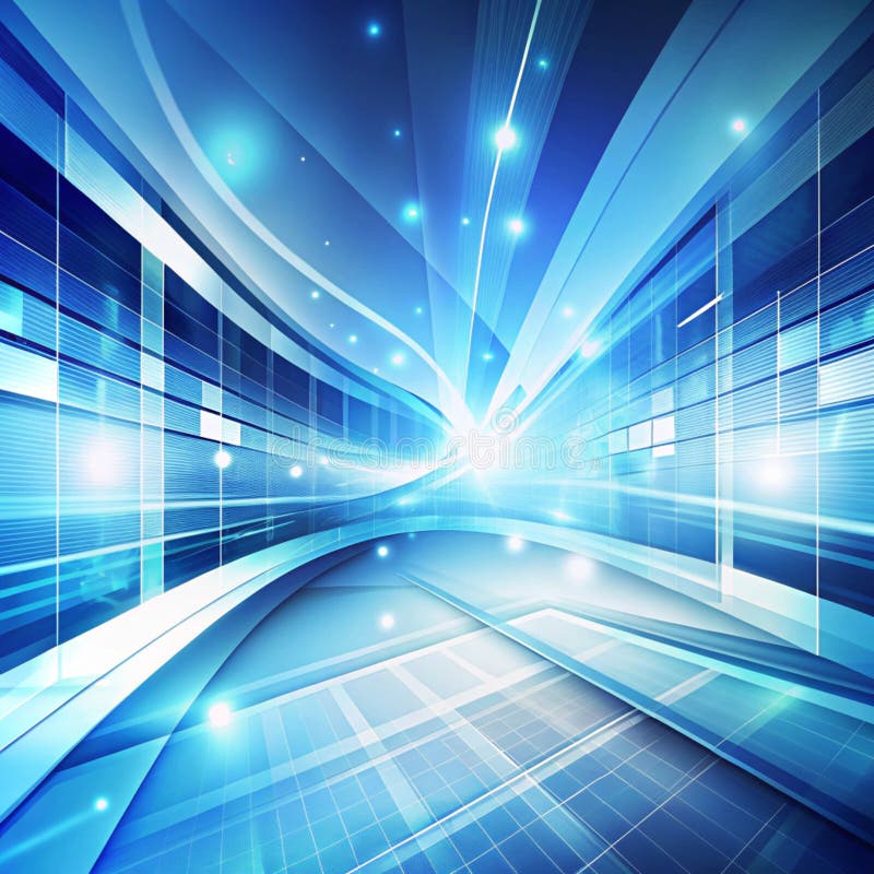 Smooth Blue Abstract Technology Background for Modern Designs Stock ...