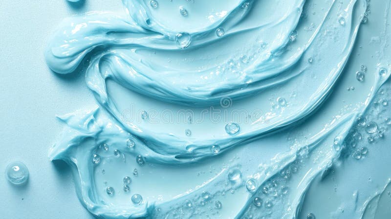 Smooth Blue Gel Texture with Bubbles in Abstract Pattern Stock Photo ...