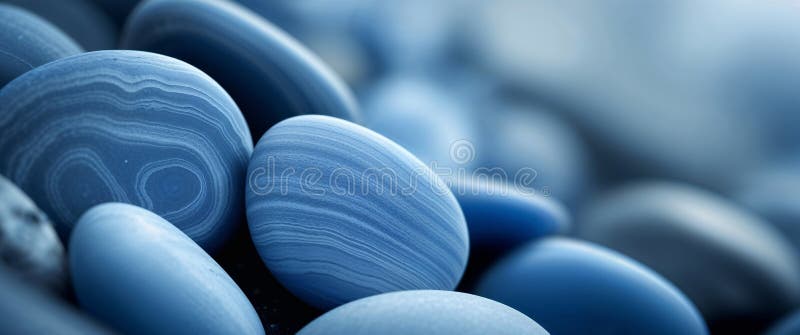 Smooth Blue Stones Close Up Texture Background. Stock Photo - Image of ...