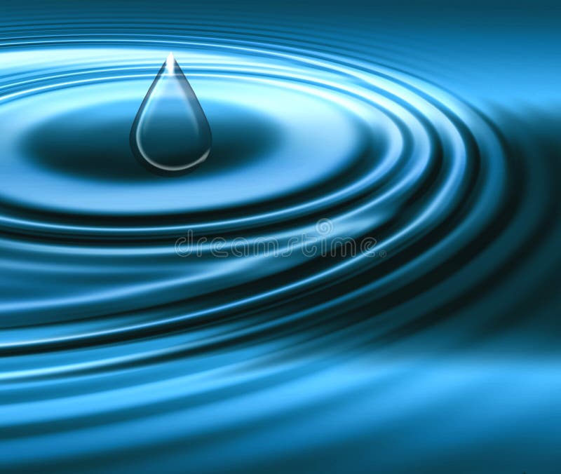 Smooth Blue Water and Drop stock illustration. Illustration of lake ...