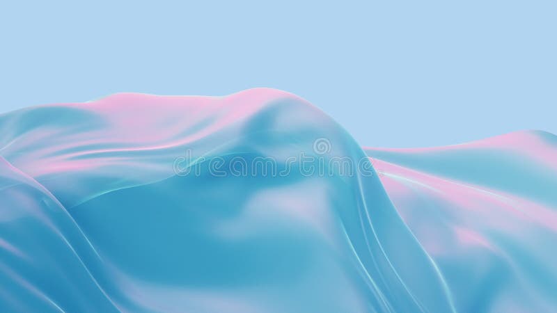 Smooth Blue Wave Cloth with Alpha Channel, 3d Rendering Stock Video ...