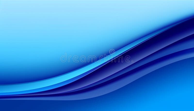 Smooth Blue Wave Pattern Backdrop, Modern Abstract Computer Graphic ...