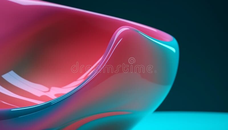 Smooth Blue Wave Pattern, Digitally Generated Illustration Generated by ...