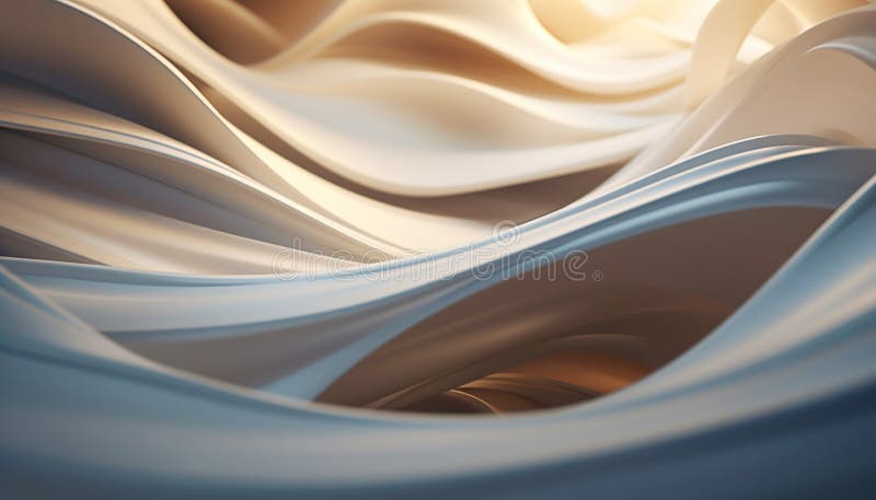 Smooth Blue Wave Pattern, Silk Generated by AI Stock Illustration ...
