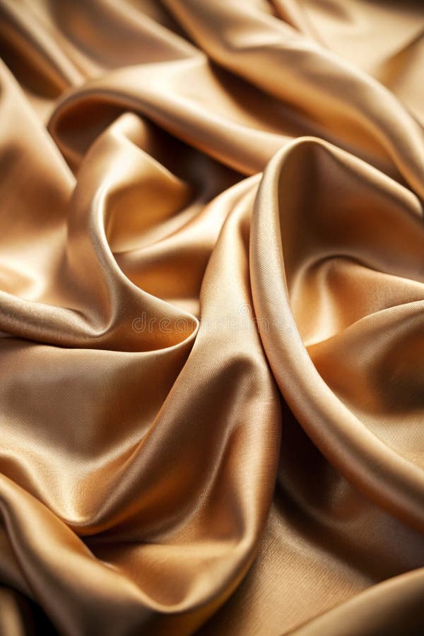 Smooth Blurred Light Brown Silk Fabric Background Stock Illustration ...