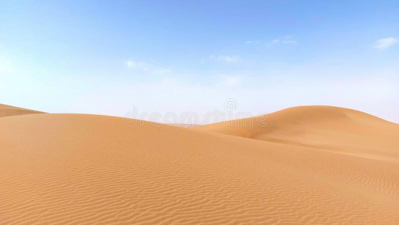 Smooth Bright Desert with Blue Sky in the Background, Perfect Wallpaper ...