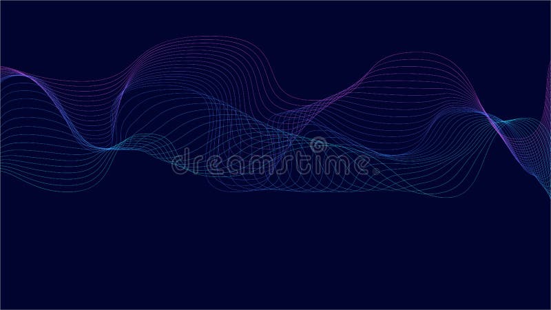 Smooth, Bright Lines in Space. New Abstract Background Stock ...