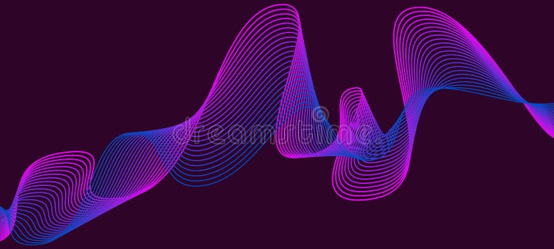 Smooth, Bright Lines in Space. New Abstract Background Stock Vector ...