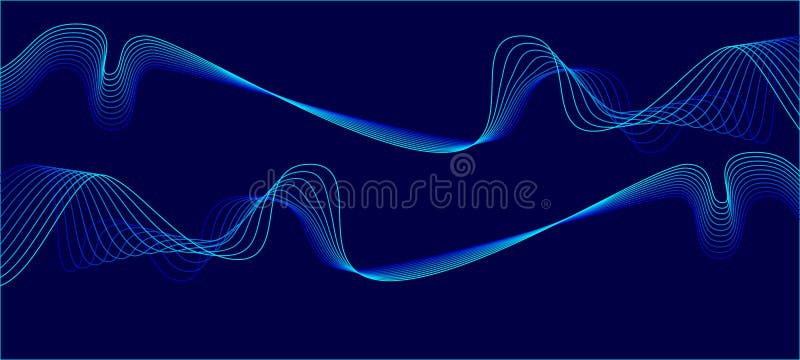 Smooth, Bright Lines in Space. New Abstract Background Stock Vector ...