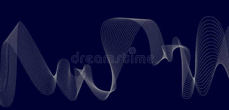 Smooth, Bright Lines in Space. New Abstract Background. 3d Stock Vector ...