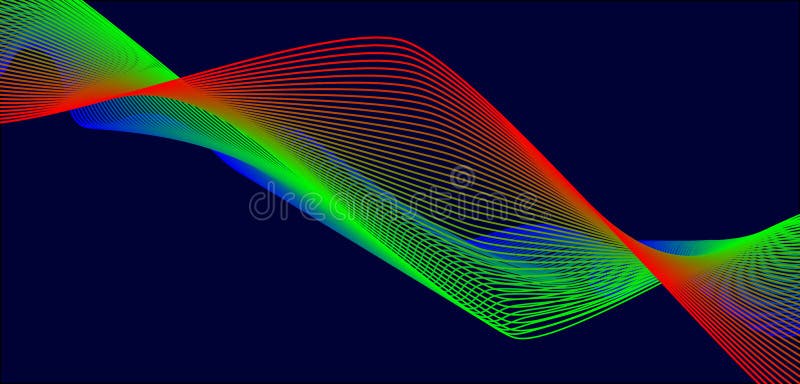Smooth, Bright Lines in Space. New Abstract Background. 3d Stock Vector ...