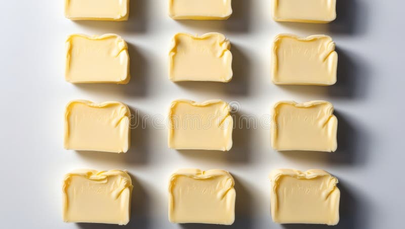 Smooth Butter Slices Isolated on White, Perfect for Culinary ...