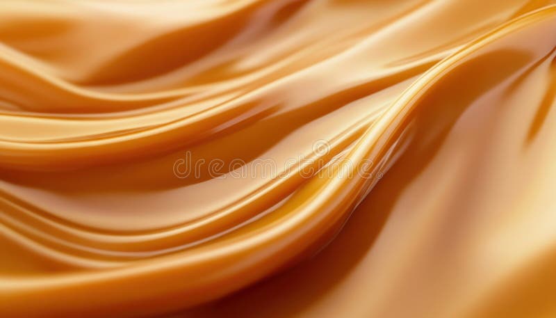 Smooth Caramel Fabric Draping Elegantly Under Soft Lighting Stock Photo ...