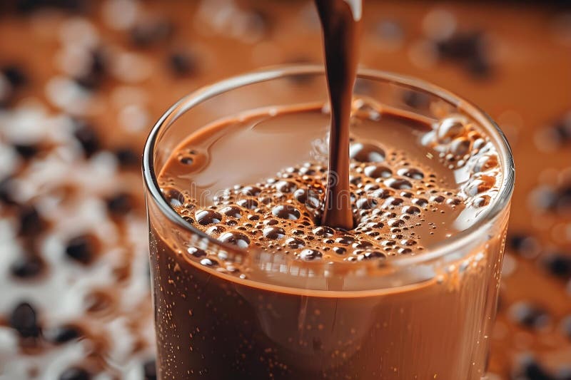 Smooth Chocolate Cascade in Glass - Pure Indulgence. Concept Chocolate ...