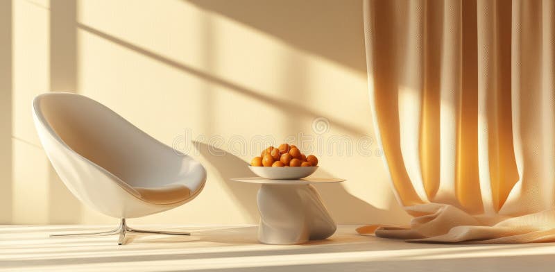 Smooth Chocolate Sweets on a Basic Table with an Uncomplicated Chair ...