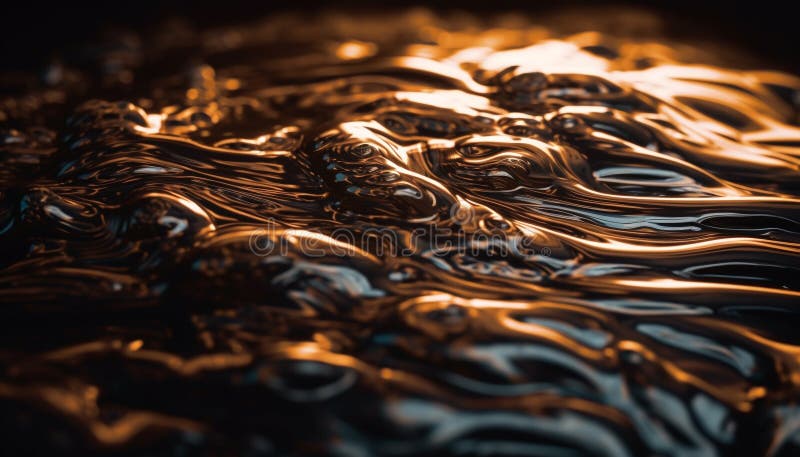 Smooth Chocolate Wave Pattern on Water Surface Generated by AI Stock ...